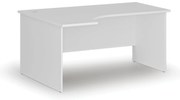 Rohový kancelářský psací stůl PRIMO WHITE, 160x120 cm, levý, bílá