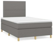 Box spring postel s matrací tmavě šedá 120x190 cm textil 3269924