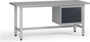 Výškově nastavitelný dílenský stůl G5, 1800 x 750 x 800-1000 mm, 1x skříňka, grafit