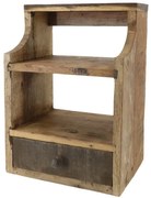 Hnědá antik nástěnná dřevěná polička Grimaud Unit - 30*23*43 cm
