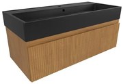 Koupelnová skříňka s umyvadlem SAT Evolution 98x30x44,5 cm dub medový mat SATEVO100DMU2B
