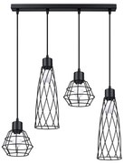 Sollux Lighting Závěsné svítidlo SUBA 4L černé