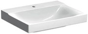 Geberit Xeno 2 - Umyvadlo 60x48 cm, otvor pro baterii, bez přepadu, s KeraTect, bílá 500.530.01.1