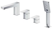 OMNIRES Fresh - Baterie na okraj vany, 4-otvorová instalace, 3 proudy, chrom FR7132CR