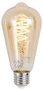 Chytrá stmívatelná LED žárovka E27 ST64 jantarová 4,9W 320 lm 2500K Zigbee