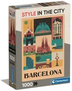 Clementoni - Puzzle 1000 Style in the city Barcelona Compact box