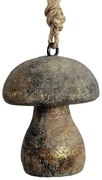 Dřevěná závěsná ozdoba s patinou houbička Mushroom - Ø 5 * 7cm