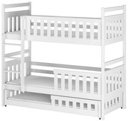 Legno Dětská patrová postel Oliva bílá Rozměr (cm): 80x160