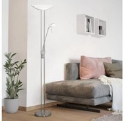 Eglo 25869 - Stmívatelná stojací lampa BAYA 1xR7s/230W/230V+1xG9/33W matný chrom 25869
