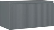 Mexen Rivel, koupelnová skříňka 90 cm, 1 zásuvka, drážkovaná, grafitová matná, 91A20-09047-1-BF66
