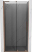 Mexen Velar L, posuvné sprchové dveře do otvoru 90 cm, 8mm šedé sklo, měděná matná, 871-090-003-41-65