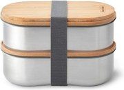 Dělený svačinový box 2 ks Bento – Black + Blum