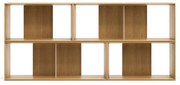 Modulární policový systém v dekoru dubu v přírodní barvě 4 ks 168x76 cm Litto – Kave Home
