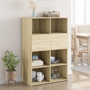 Skříň highboard dub sonoma 80 x 42,5 x 124 cm kompozitní dřevo
