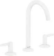 Axor One - Umyvadlová baterie s výpustí Push-Open, 3-otvorová instalace, EcoSmart, matná bílá 48050700
