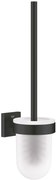 Grohe Start Cube - WC štětka nástěnná s držákem, sklo/matná černá 409772430
