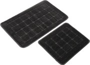 Antracitové koupelnové předložky v sadě 2 ks 50x80 cm Kareli – Foutastic