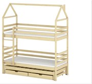 Legno Dětská patrová postel Darja borovice Rozměr (cm): 80x160