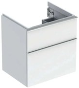 Geberit iCon - Umyvadlová skříňka 59x62x48 cm, 2 zásuvky, lesklá bílá 502.303.01.2