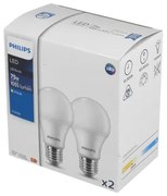 LED žárovky E27 Philips A60 10W (75W) teplá bílá (2700K) 2ks