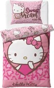 Carbotex povlečení bavlna Hello Kitty Růžová Pohádka 140x200, 70x90 cm