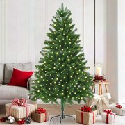 Vánoční stromeček s 300 LED diodami s stojanem Zelená 180 cm PE 3396327