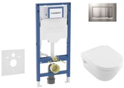 Geberit Duofix - Set předstěnové instalace, klozetu Architectura a sedátka softclose, tlačítko Sigma20, matný chrom/chrom SANI11CK2106