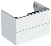 Geberit ONE - Umyvadlová skříňka 74x50x47 cm, 2 zásuvky, lesklá bílá 505.262.00.1