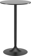 HOMCOM Barový stůl bistro Ø60 x 102 cm Kulatý stůl pro večírek nebo bar, černý | Aosom