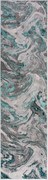 Behúň Eris Marbled Emerald, 60x230, modrá, chodba / predsieň, Flair Rugs