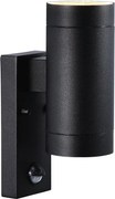 NOR 21519103 Venkovní nástěnné svítidlo Tin Maxi Sensor 2x35W GU10 černá čirá - NORDLUX