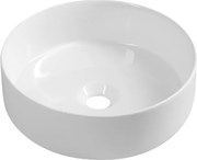 Sapho Sapho, INFINITY ROUND keramické umyvadlo na desku, průměr 36x12 cm, bílá, 10NF65036