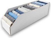 KARTON PAK Úložné boxy na oblečení, organizéry do skříně BÍLÝ KARTON 15x54cm