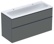 Geberit iCon - Skříňka s dvojumyvadlem, 118x48x63 cm, 2 zásuvky, lávová 502.338.JK.1