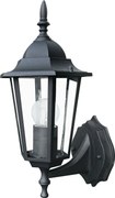 FAN LANT-MILANO/AP1A Venkovní nástěnné svítidlo UP MILANO černá, 1xE27, IP44, 20,8 x 36 x 17 cm - FANEUROPE