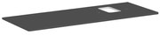 Hansgrohe Xelu Q - Deska pod umyvadlo 136x55 cm, výřez vpravo, matná šedá 54124910