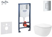 Grohe Rapid SL - Set předstěnové instalace, klozetu Oudee Vortex a sedátka softclose, tlačítko Skate Cosmopolitan, chrom SANI11BA3107