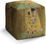Sablio Taburet Cube Polibek - Gustav Klimt - 50x50x50 cm