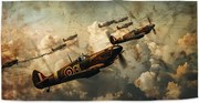 Sablio Ručník Stíhačky Spitfire v letecké bitvě - 50x100 cm