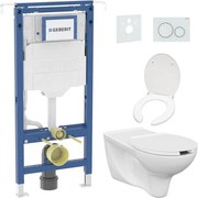 Závěsné WC + prkénko ETIUDA + tlačítko SIGMA + podomítkový modul + podložka
