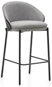 Černo-šedá barová židle (výška sedáku 65 cm) Eamy – Kave Home