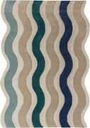 Modrý ručně tkaný vlněný koberec 200x290 cm Cascade Wool – Flair Rugs