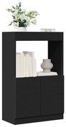 Skříň highboard černá 63 x 33 x 100 cm kompozitní dřevo
