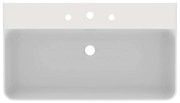 Ideal Standard Conca Ceram - Umyvadlo na desku 80x45 cm, s přepadem, 3 otvory pro baterii, bílá T382701