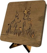 Li-Go "Srnci" lampa 19x19 cm provedení povrchu: ořech