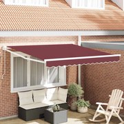 Ručně zatahovací markýza burgundská 300 x 250 cm 3215293
