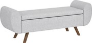 HOMCOM Úložná Lavice 53,8L Ottoman Úložný Box na Konci Postele s Polstrovaným Lněným Sedákem a Opěrkami Rukou, pro Obývací Pokoj, Ložnici, Předsíň, 13