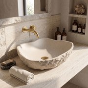Rea Isla Warm Beige, umyvadlo na desku 490x370x140 mm, béžová, REA-U7882