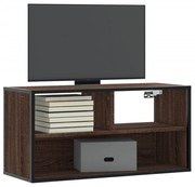 TV skříňka hnědý dub 80 x 31 x 39,5 cm kompozitní dřevo a kov