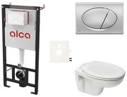 Cenově zvýhodněný závěsný WC set Alca do lehkých stěn / předstěnová montáž + WC Ceramia S-Line Pro SIKOASP3